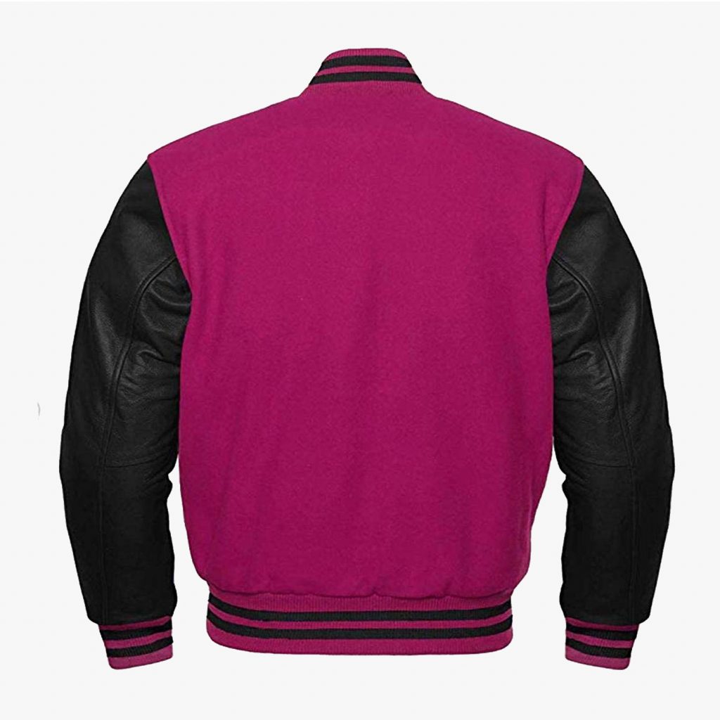 custom Pink baseball varsity /Leather Varsity jacket/New Varsity ...
