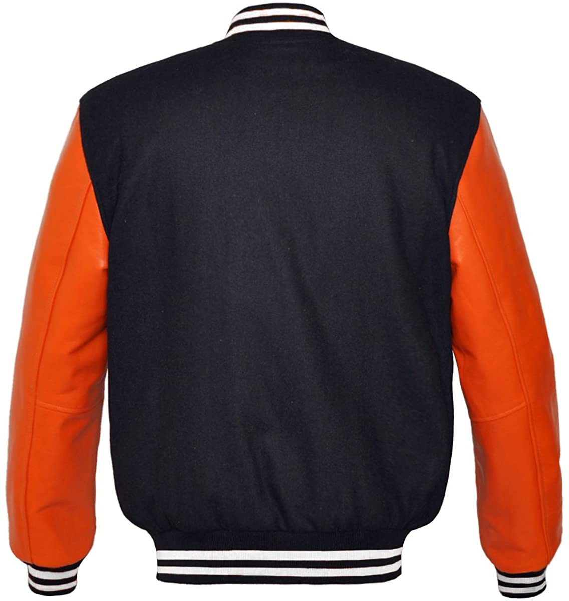Latest Fashion Orange Color Blank Custom Letterman Baseball Varsity ...