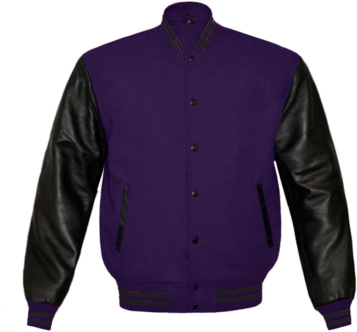 Wholesale Custom Varsity Jacket Pullover Wool / Acrylic Plain Dyed