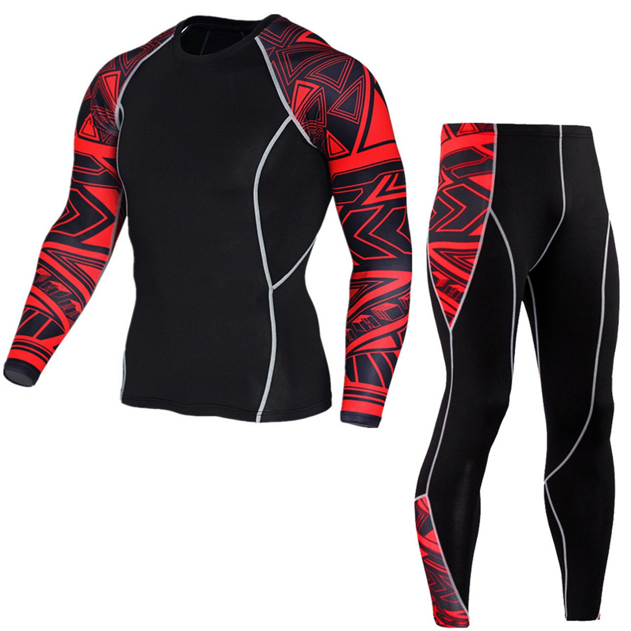 Men's Compression shirt and Pants Fitness Hombres Bodybuilding Tights ...