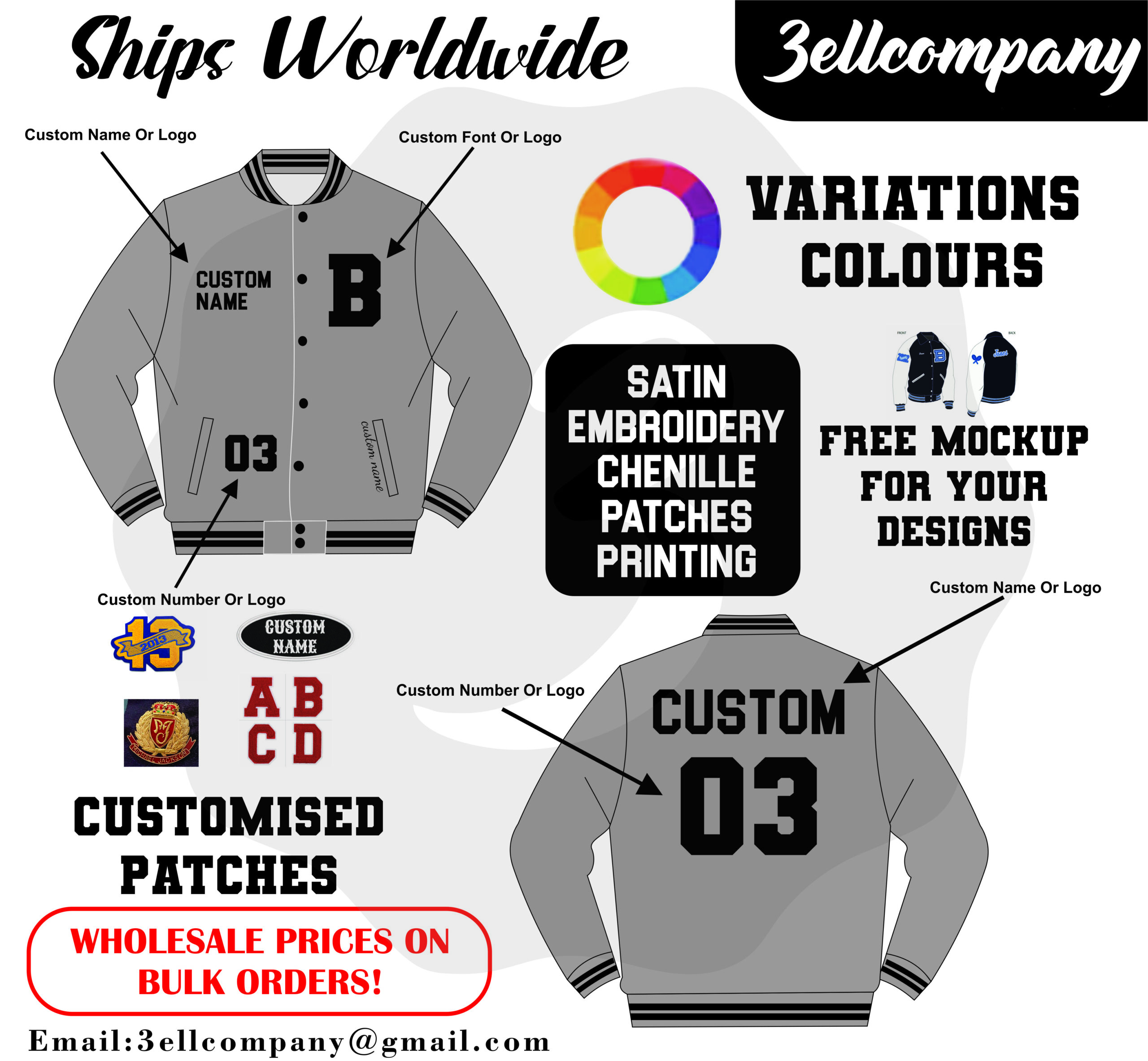 Custom Satin jackets | Wholesale Satin Varsity Jacket for you